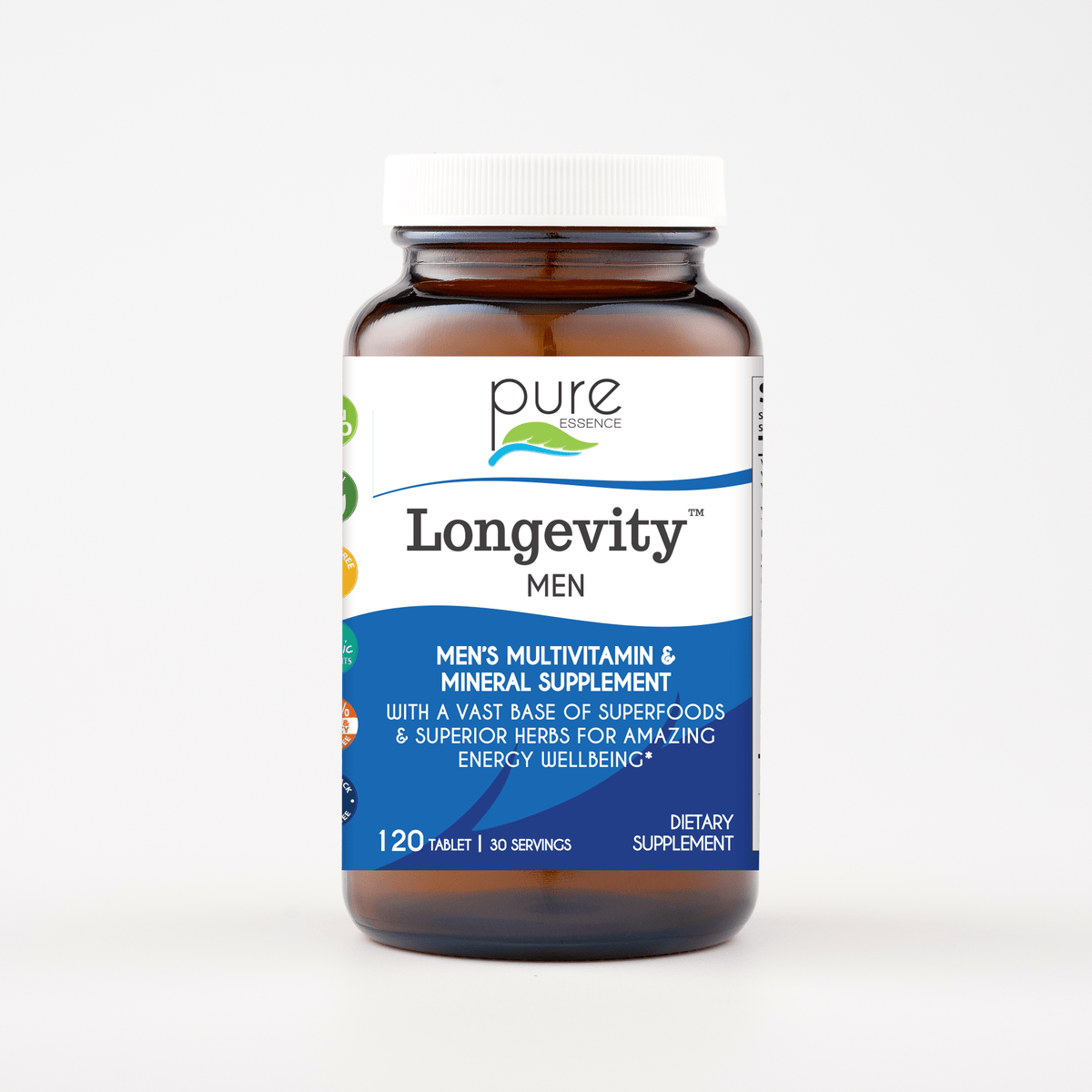 Longevity™ Men - Multivitamin For Men Over 40 with Superfoods – Pure ...