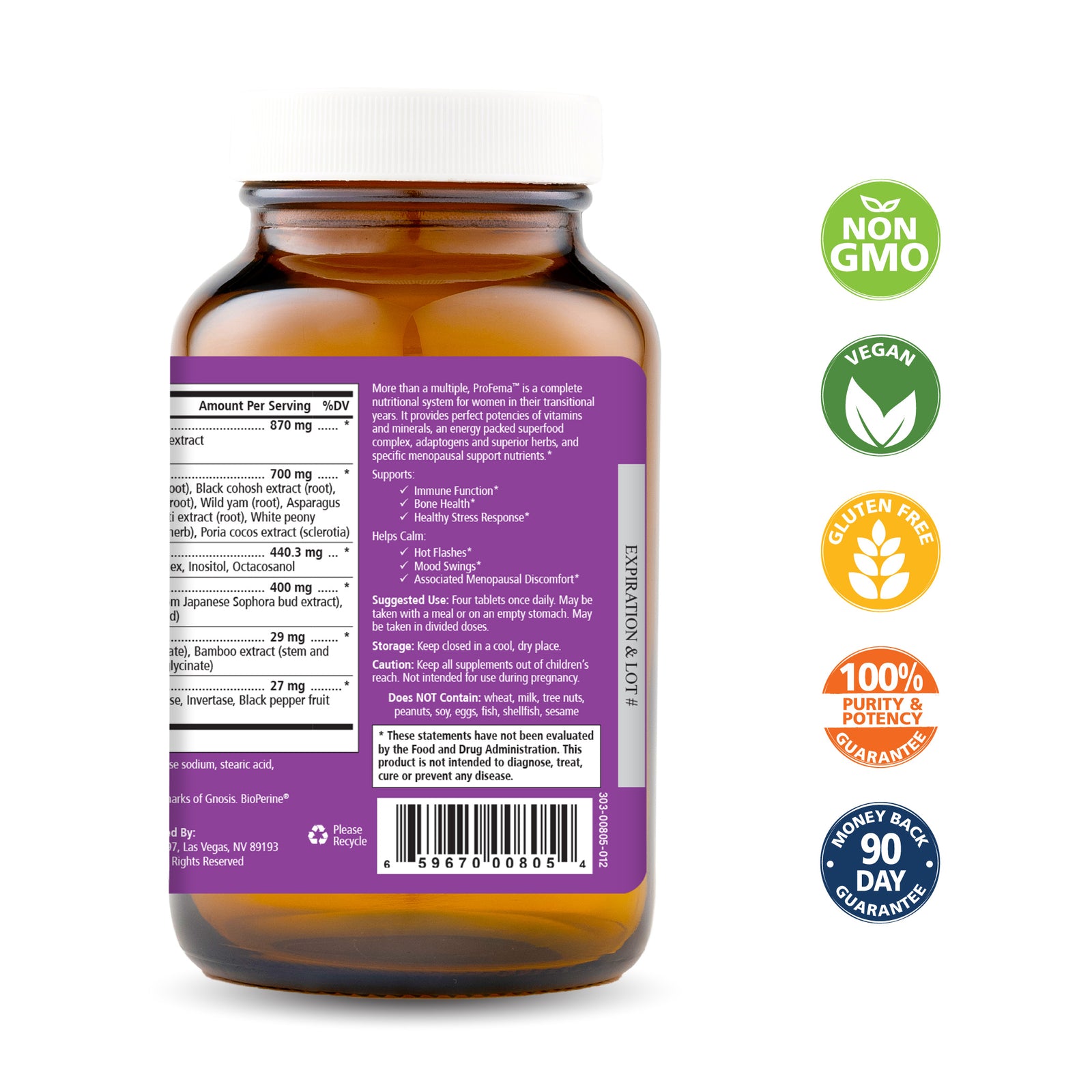 ProFema™ - Natural Menopause Multivitamin for Hot Flashes, Mood Swings ...